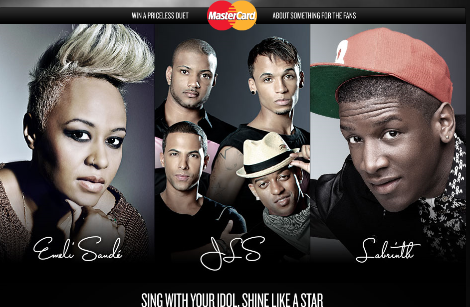 MasterCard Offers Fans The Chance To Duet With Their Idols In Brit ...
