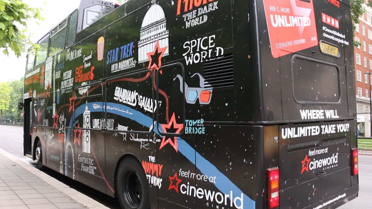 Cineworld Celebrates Its Unlimited Card With London Movie Bus Tour ...